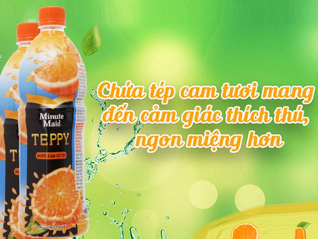Nước cam có tép Teppy hộp 1 lít giá tốt tại Bách hoá XANH