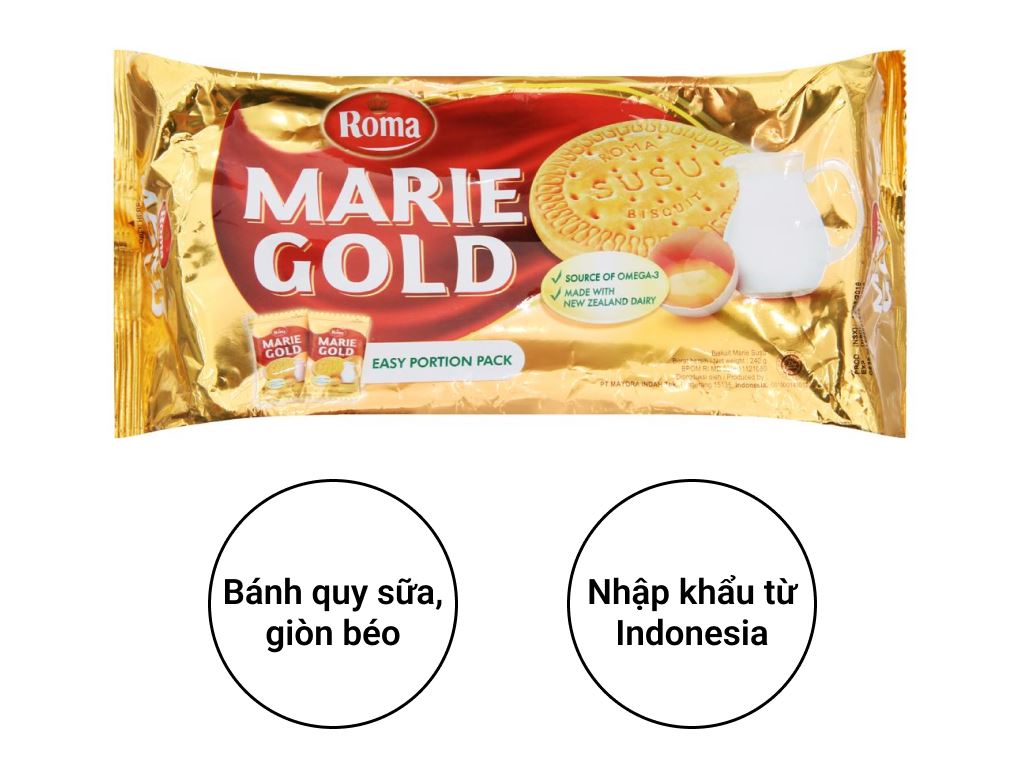 Bánh quy sữa Roma 12 gói x 20g giá tốt tại Bách hoá XANH