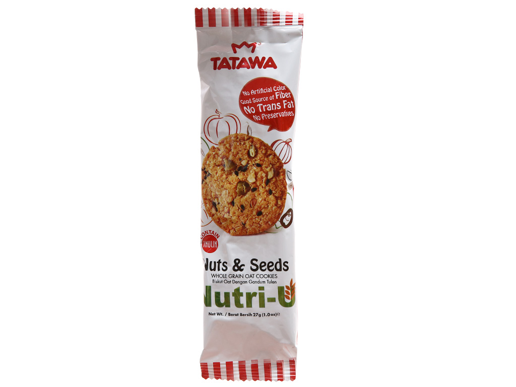 Bánh quy nutri-u nuts & seeds Tatawa hộp 160g Bách hóa XANH