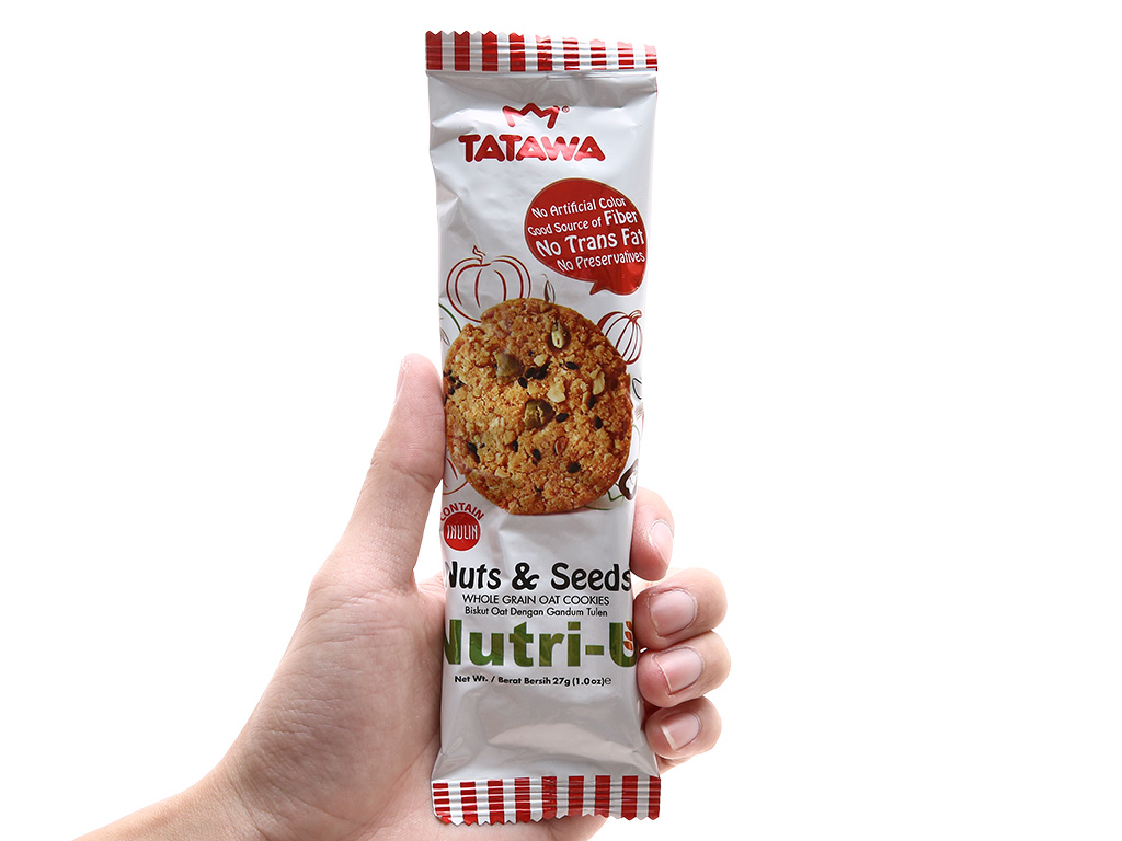 Bánh quy nutri-u nuts & seeds Tatawa hộp 160g Bách hóa XANH