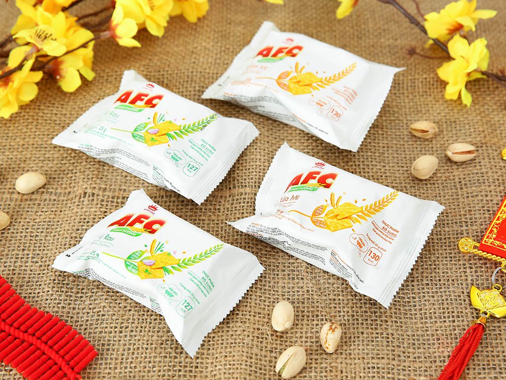 Bánh cracker vị lúa mì và rau AFC hộp 350g tại Bách hóa XANH
