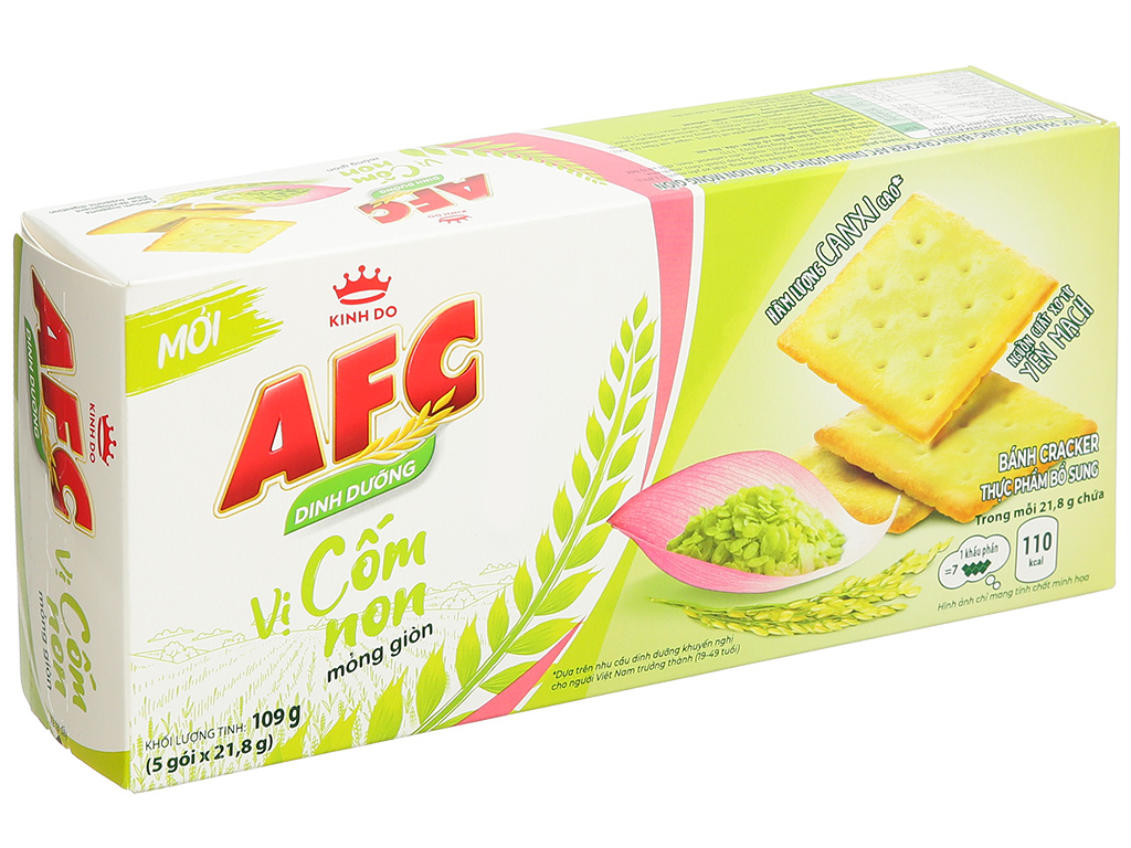 Bánh cracker vị cốm non AFC 109g tại Bách hóa XANH