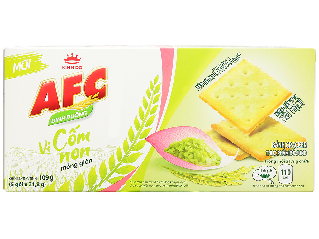 Bánh cracker vị cốm non AFC 109g tại Bách hóa XANH