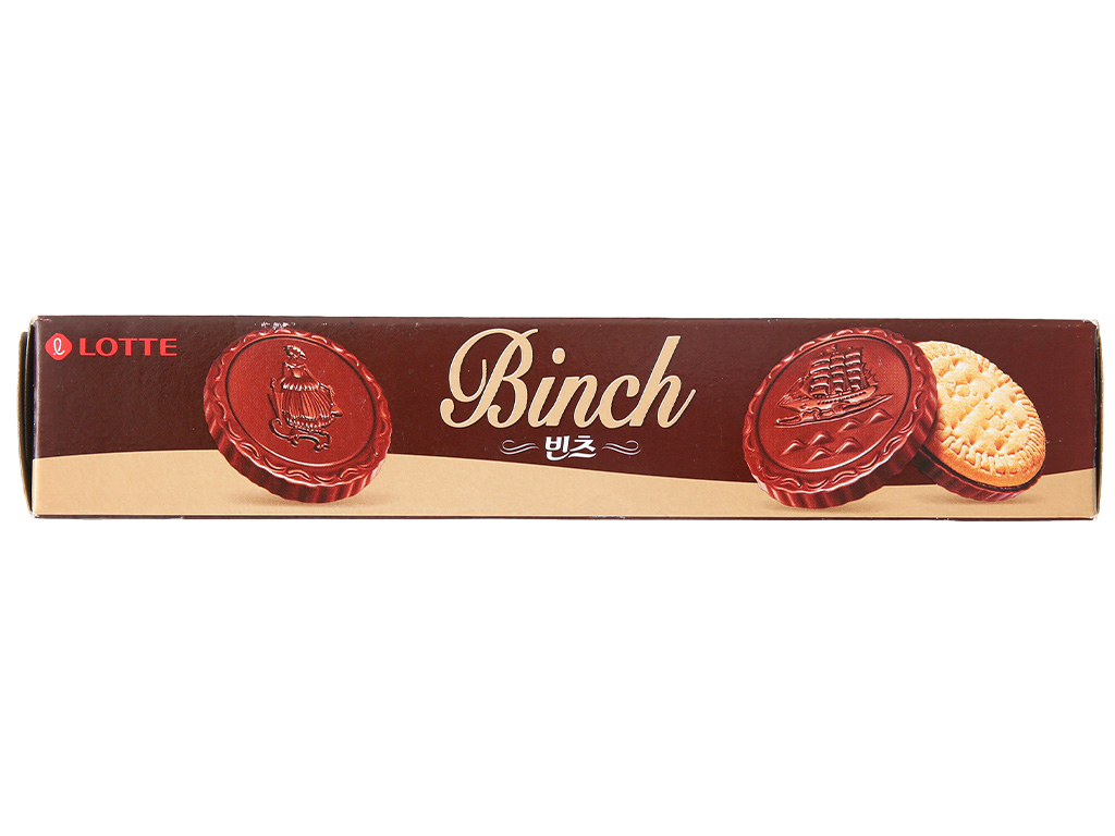 Bánh quy phủ socola Binch Lotte gói 102g tại Bách hóa XANH