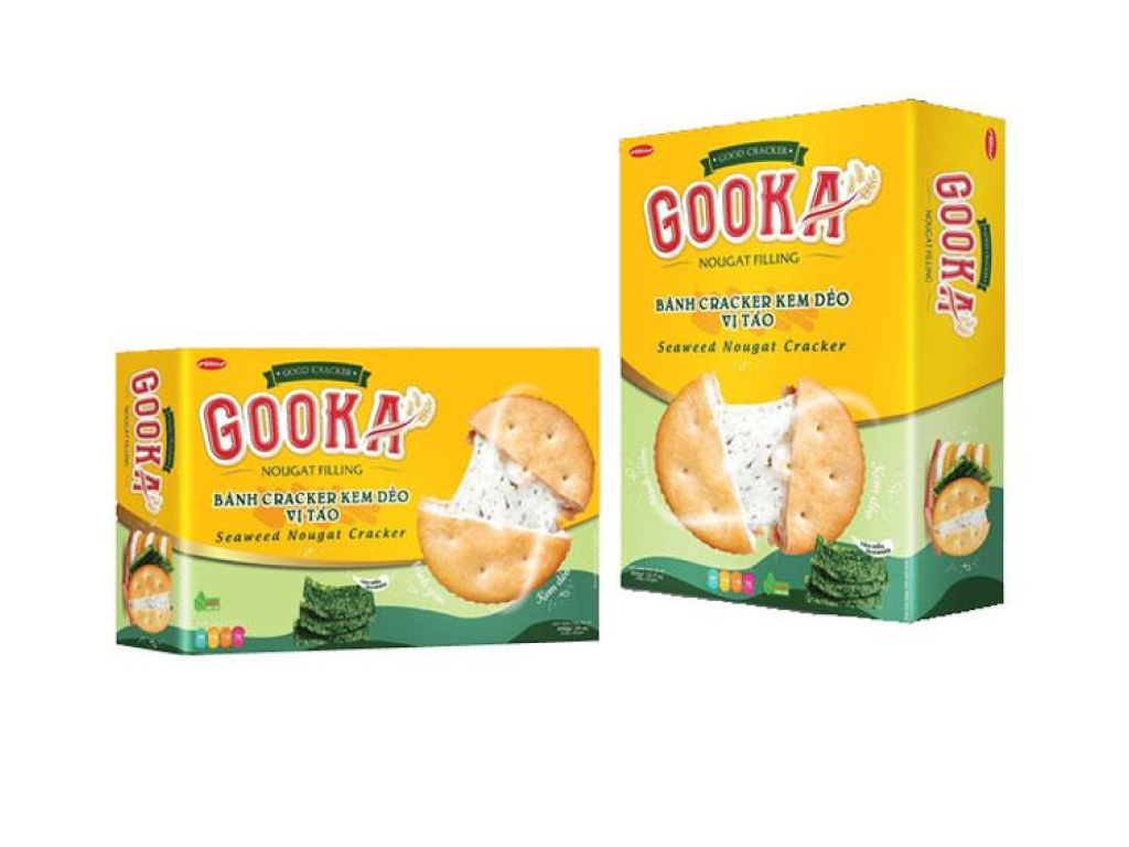 Bánh cracker kem dẻo tảo Bibica Gooka 180g tại Bách hóa XANH