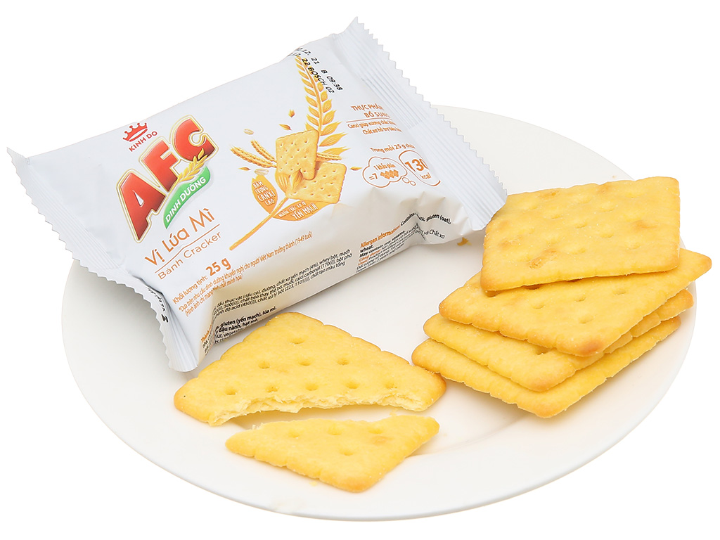 Bánh quy cracker AFC Dinh Dưỡng - vị lúa mì 200g x 16 hộp