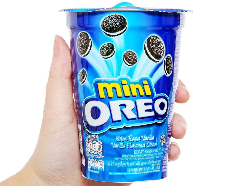 Bánh quy kem vani Mini Oreo ly 67g giá tốt tại Bách hoá XANH