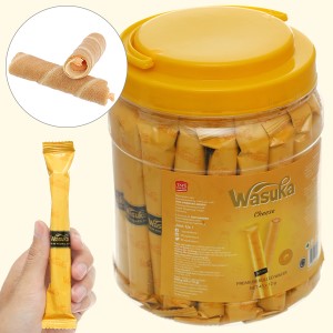 Bánh quế vị cà phê sữa Wasuka hủ 540g tiện lợi, thơm ngon