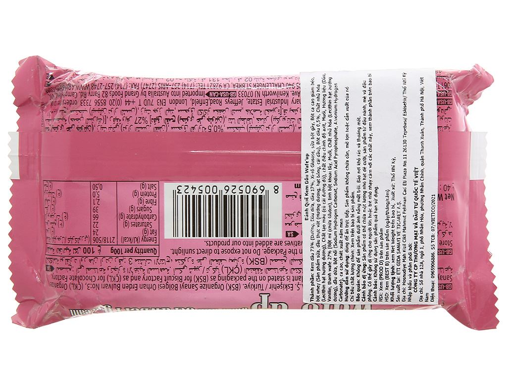 Bánh quế vị kem dâu Eti Wafe 'up gói 40g bách hóa XANH