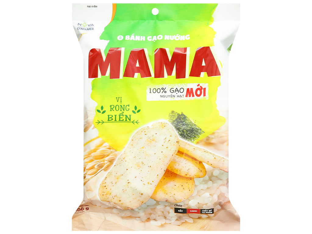 Bánh gạo nướng vị rong biển MAMA gói 106g tại Bách hóa XANH