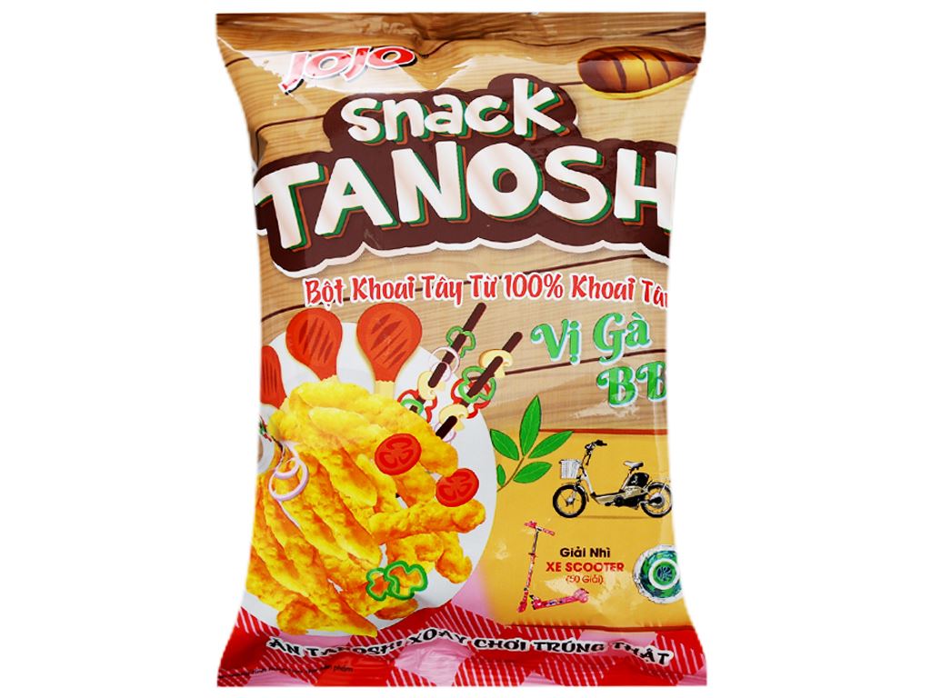 Snack vị gà BBQ JoJo Tanoshi 38g giá tốt tại Bách hoá XANH