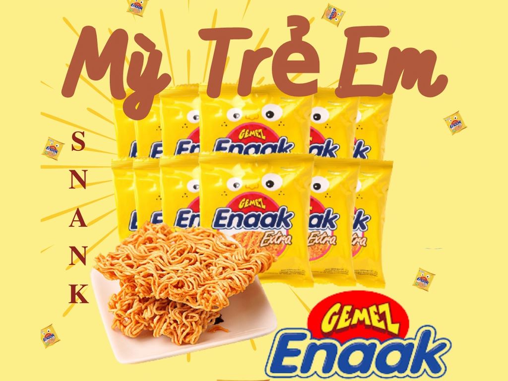 Snack mì trẻ em Enaak Indonesia vị gà truyền thống | Arobid