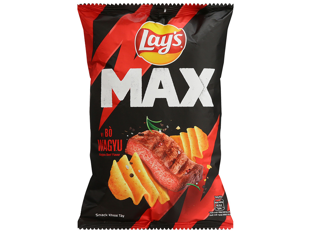 Snack khoai tây vị bò wagyu Lay's gói 75g tại Bách hóa XANH