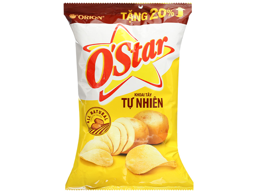 Snack khoai tây vị tự nhiên O'Star 108g tại Bách hóa XANH