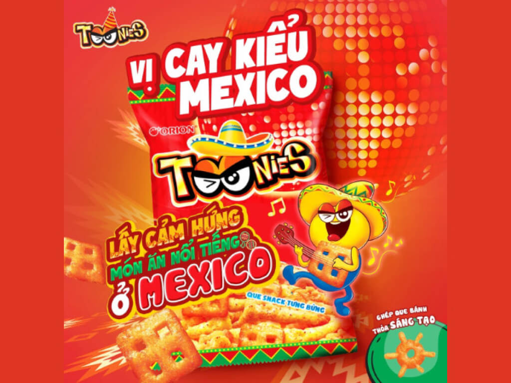 Snack vị cay kiểu Mexico Toonies gói 60g tại Bách hóa XANH
