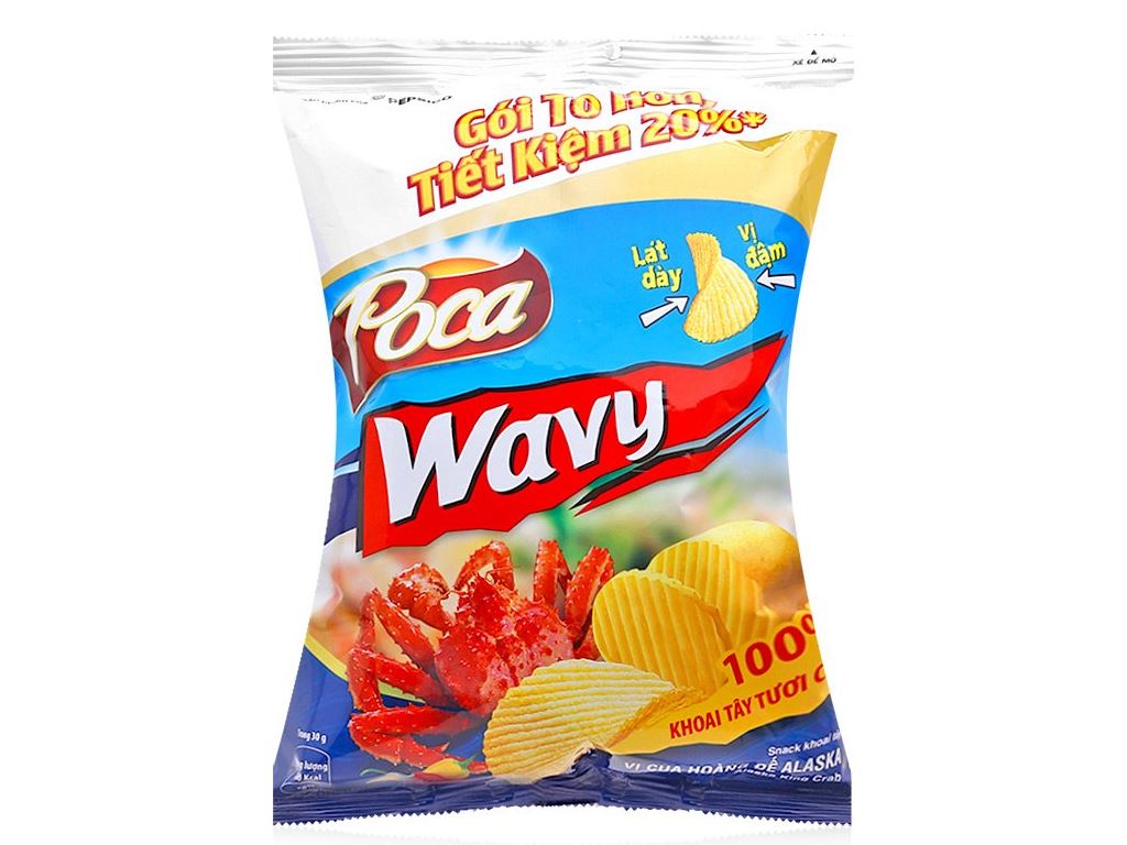Snack vị cua Hoàng Đế Poca 54g giá tốt tại Bách hoá XANH