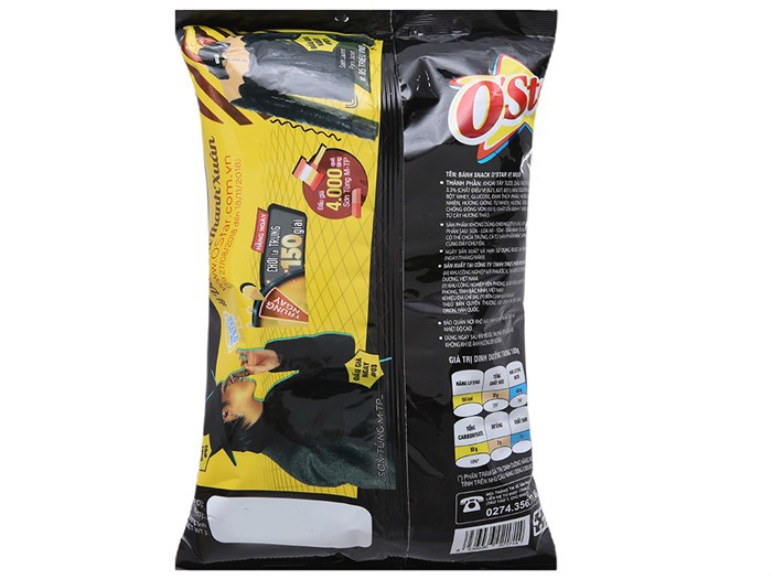 Snack khoai tây vị muối O'Star 90g giá tốt tại Bách hoá XANH