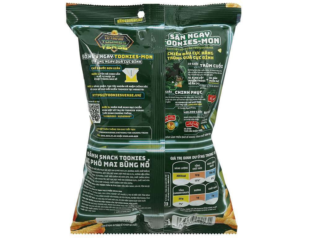 Snack Toonies vị phô mai gói 35g giá tốt tại Bách hoá XANH