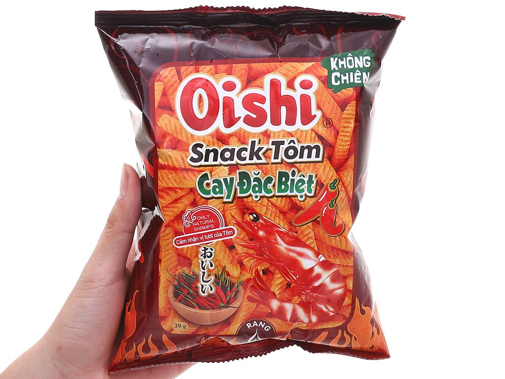 Snack tôm cay đặc biệt Oishi 39g giá tốt tại Bách hoá XANH