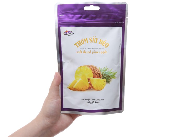 Thơm sấy dẻo khô Vinamit túi 100g giá tốt tại Bách hoá XANH