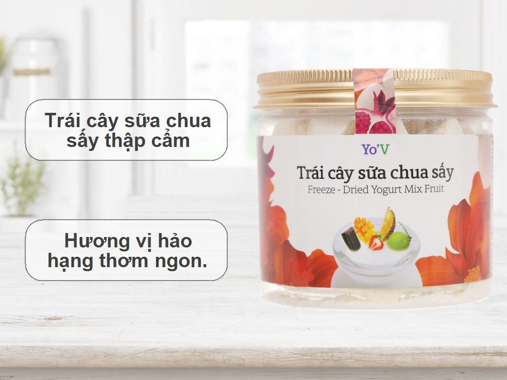 Sữa chua sấy trái cây Yo'V hũ 60g giá tốt tại Bách hoá XANH