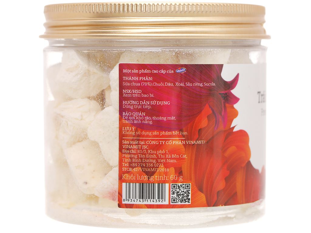 Sữa chua sấy trái cây Yo'V hũ 60g giá tốt tại Bách hoá XANH