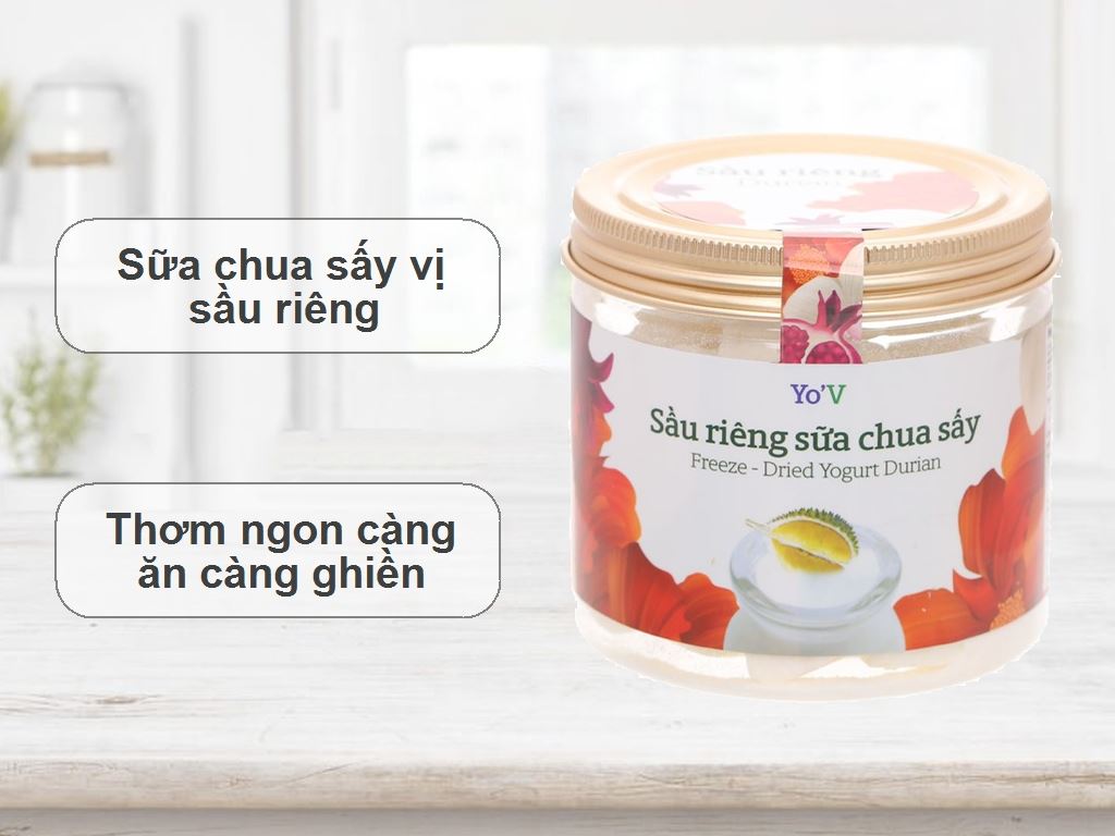 Sữa chua sấy vị sầu riêng Yo'V 60g giá tốt tại Bách hoá XANH