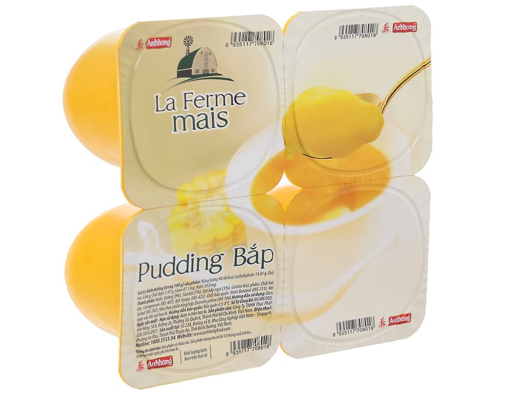 4 hộp pudding vị bắp Ánh Hồng 70g giá tốt tại Bách hoá XANH
