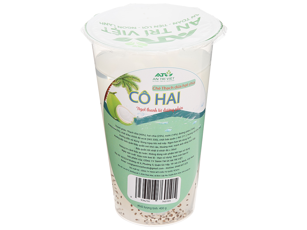Chè thạch dừa hạt chia An Trí Việt ly 400g tại Bách hóa XANH