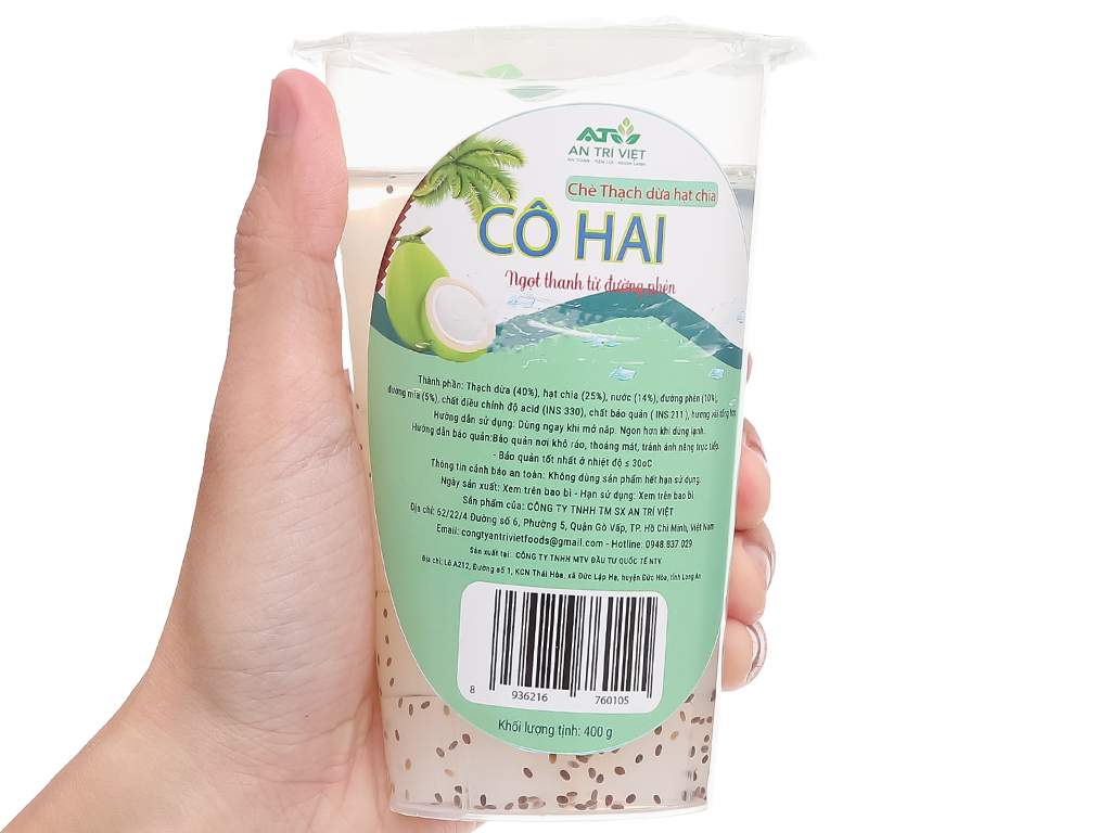 Chè thạch dừa hạt chia An Trí Việt ly 400g tại Bách hóa XANH