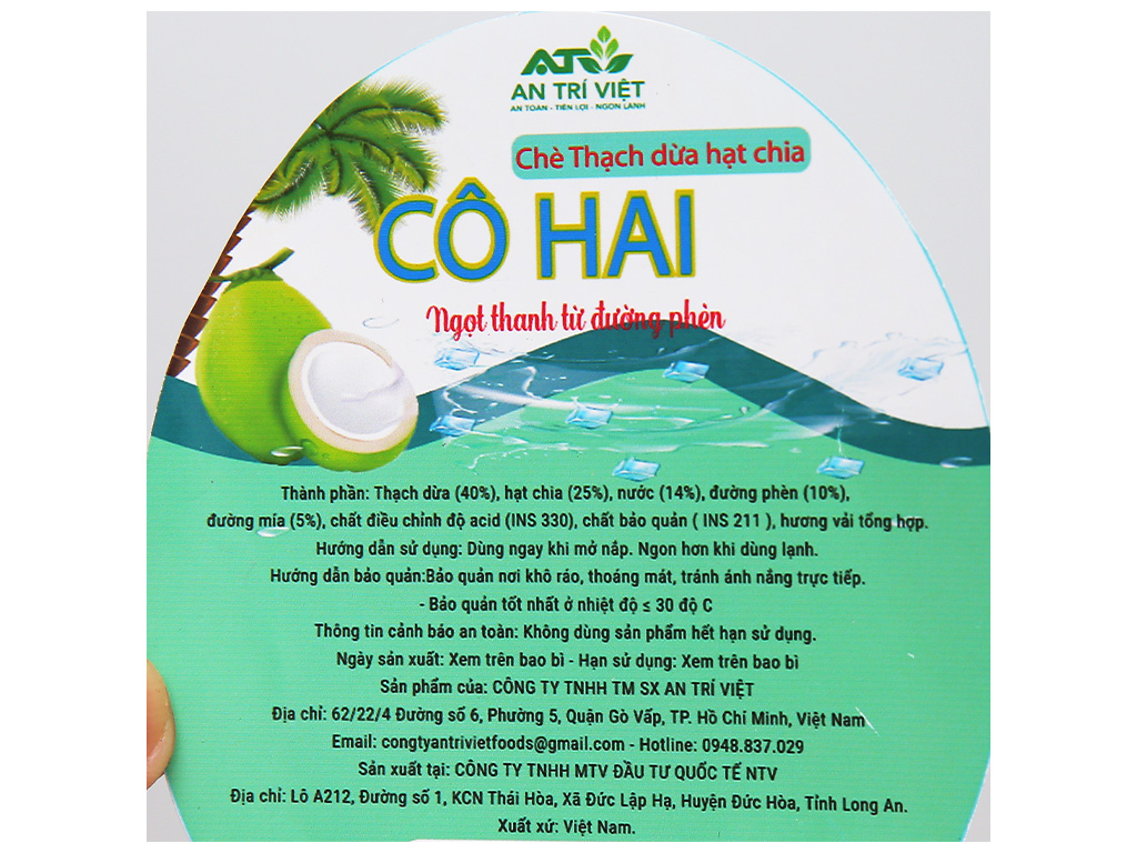 Chè thạch dừa hạt chia An Trí Việt ly 400g tại Bách hóa XANH