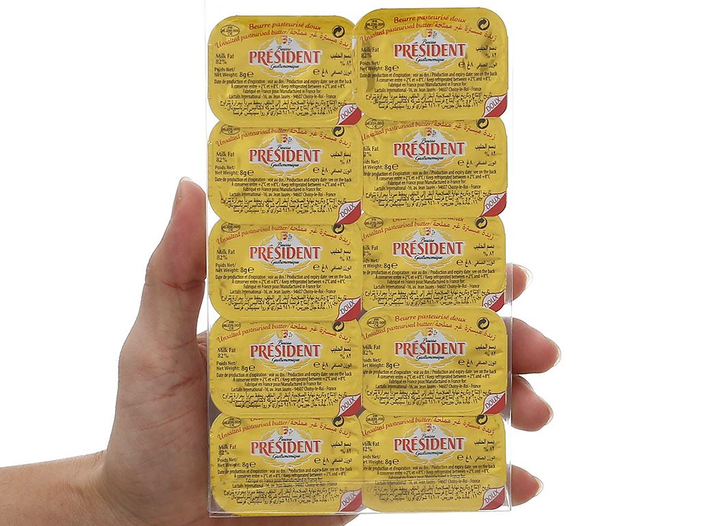 Bơ lạt President vỉ 80g chính hãng tại Bách hoá XANH