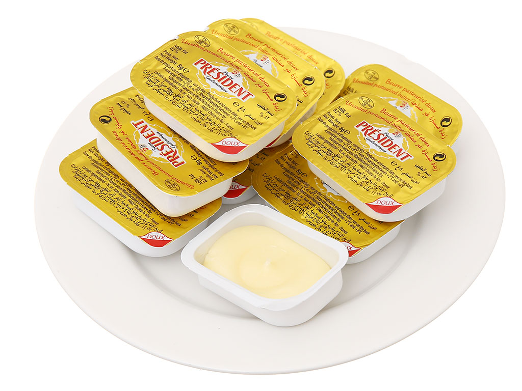 Bơ lạt President vỉ 80g chính hãng tại Bách hoá XANH