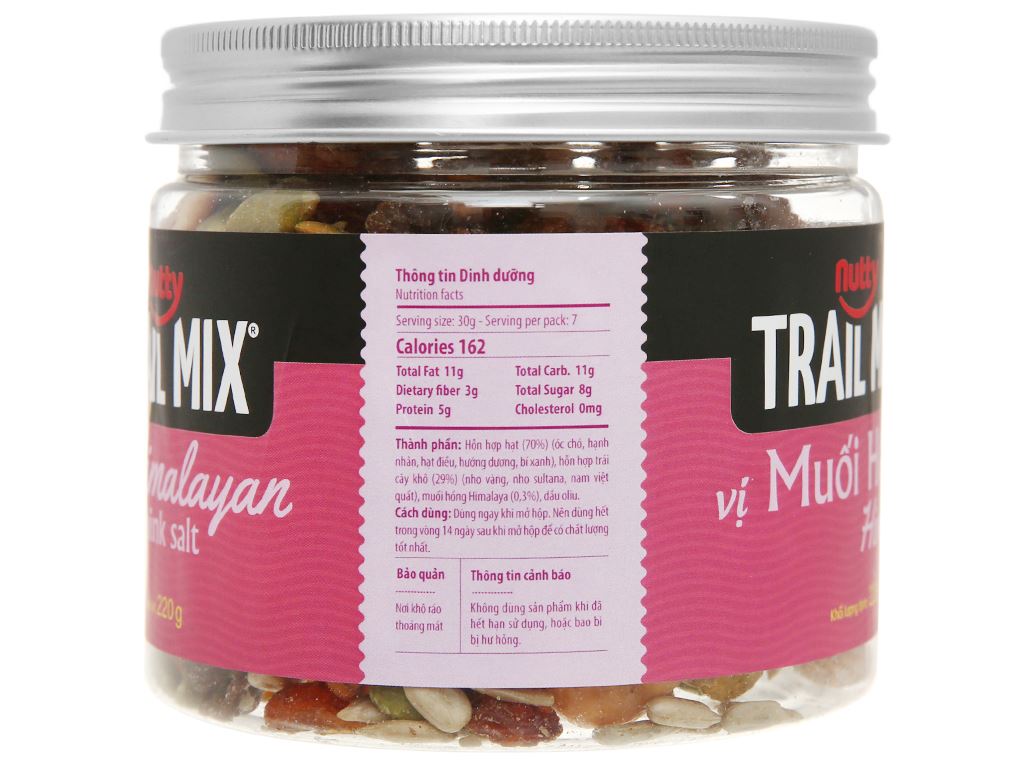 Hạt hỗn hợp muối hồng Nutty 220g giá tốt tại Bách hoá XANH