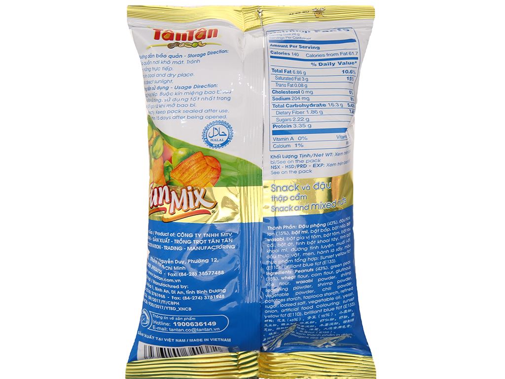 Snack đậu thập cẩm Tân Tân gói 60g giá tốt tại Bách hoá XANH