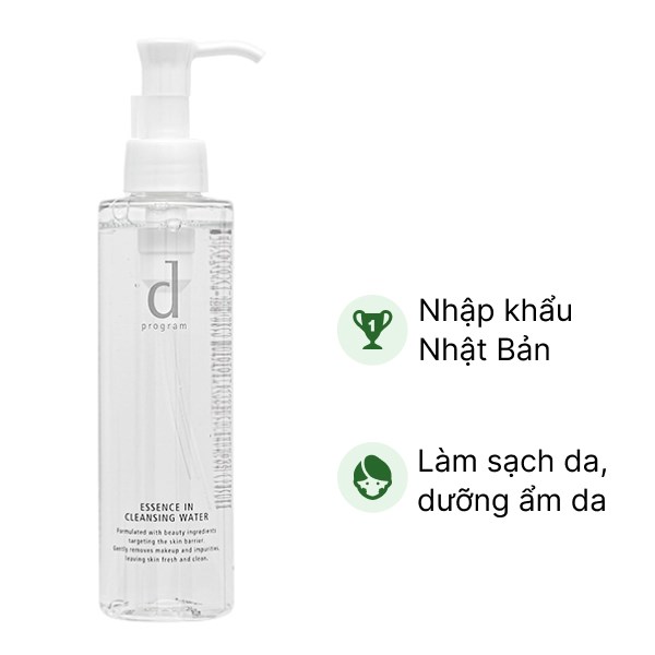 Nước tẩy trang D Program Essence In Cleansing Water sạch sâu và duy trì độ ẩm chai 180ml - 10/ ...