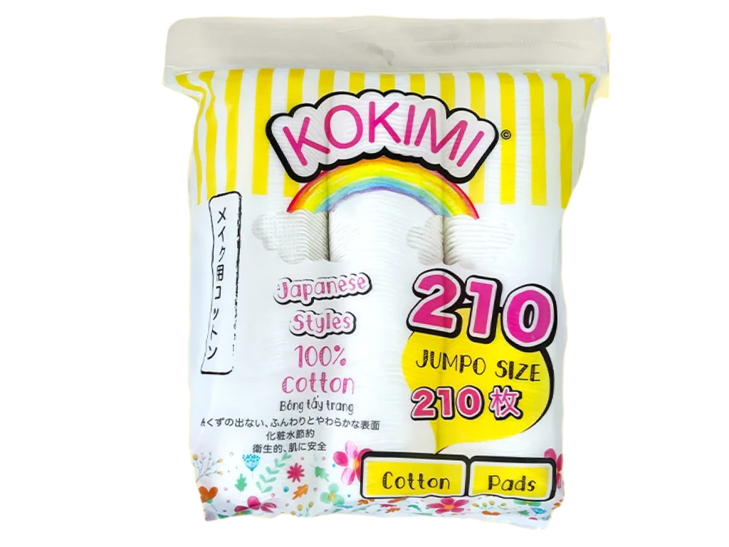 Bông tẩy trang Kokimi Japanese 210 miếng tại Bách hóa XANH