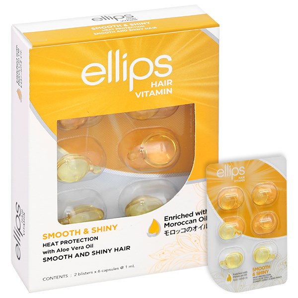 Serum dưỡng tóc Ellips Hair Vitamin giúp tóc óng mượt hộp 12 viên - 08/ ...