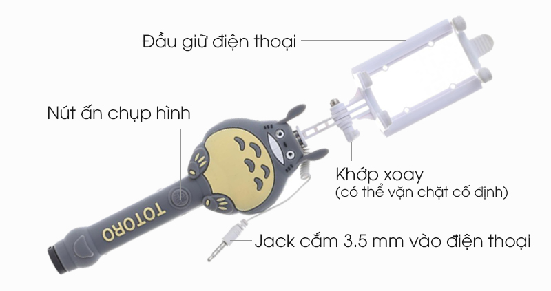 Gậy chụp ảnh Xmobile Hình Totoro CSA001 | Thegioididong.com