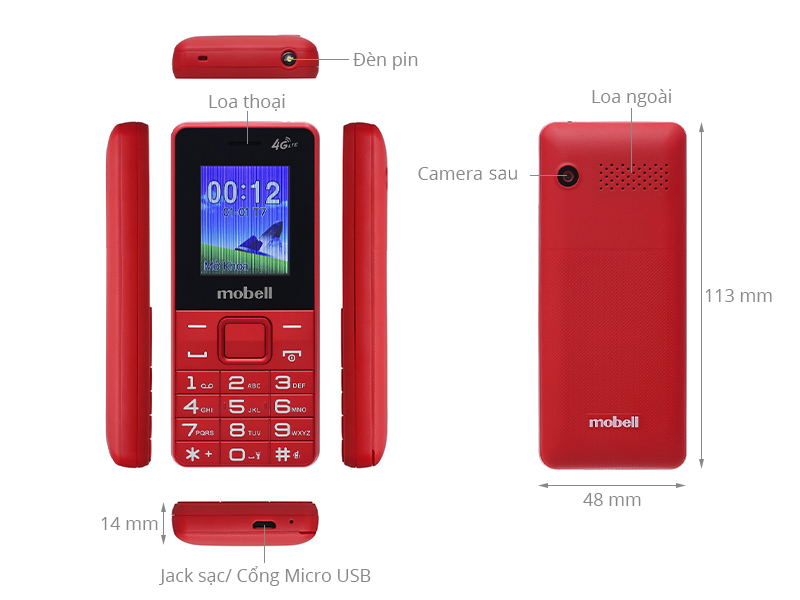 Mobell M239 4G - Chính hãng, giá tốt, có mua trả chậm