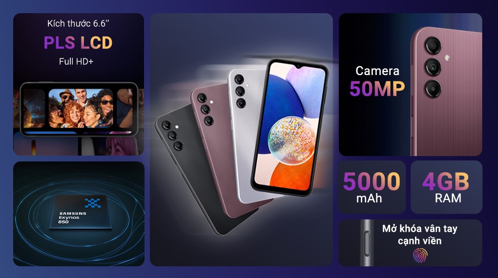 Samsung Galaxy A14 4GB - Chính hãng, giá tốt, có mua trả chậm