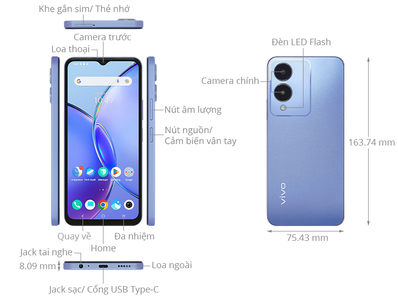 vivo Y17s 6GB/128GB - Chính hãng, giá tốt, có mua trả chậm