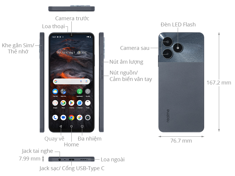 realme Note 50 4GB/128GB - Chính hãng, nhiều khuyến mãi