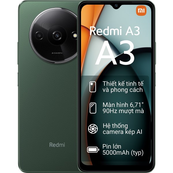 13 review, đánh giá Điện thoại Xiaomi Redmi A3 4GB/128GB từ người đã mua