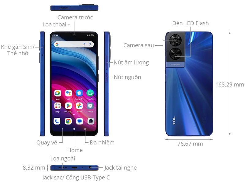 TCL 505 4GB/128GB - Chính hãng, giá tốt, có mua trả chậm