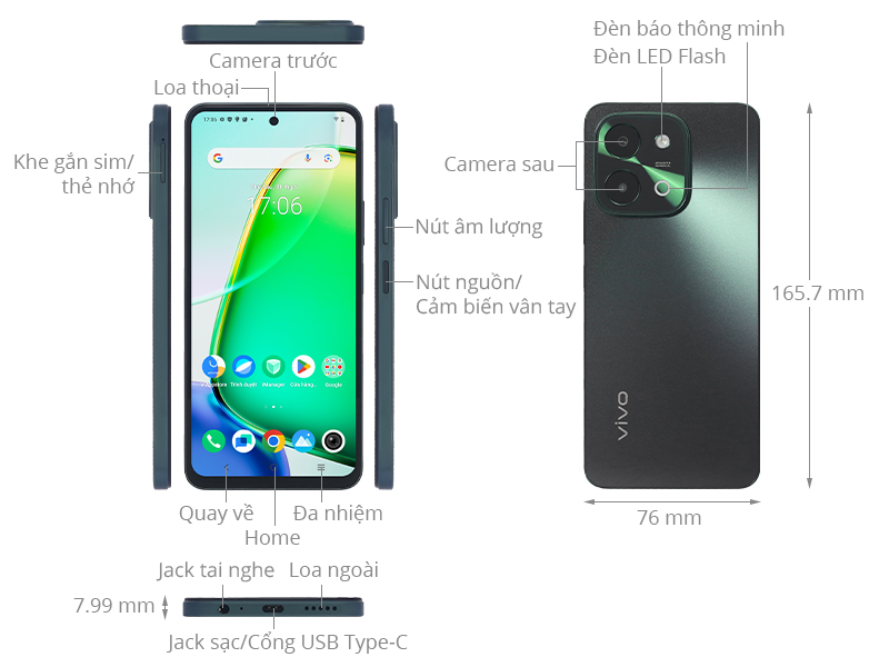 vivo Y28 8GB/256GB - Chính hãng, giá tốt, có mua trả chậm