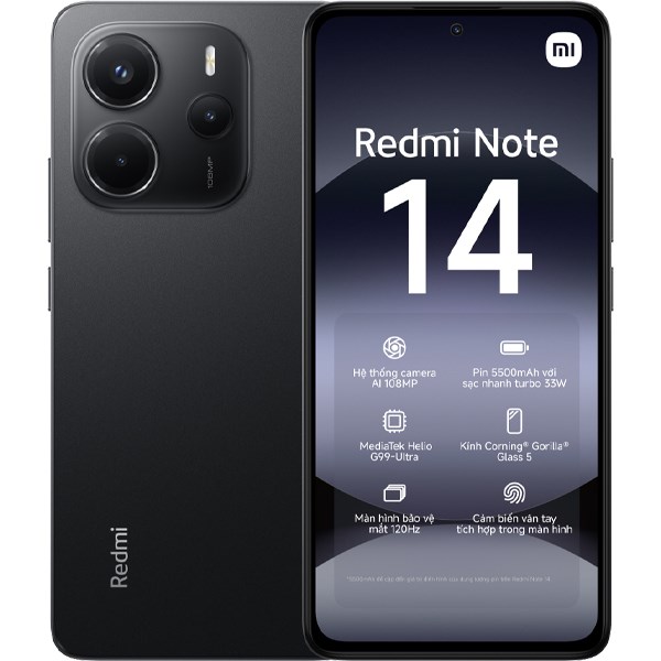 Điện thoại redmi note 14 xiaomi giá rẻ, chính hãng - 02/2025
