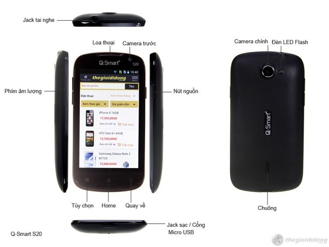 Q-Smart S20 | Smartphone Android 2 sim, giá rẻ - dienmayxanh.com