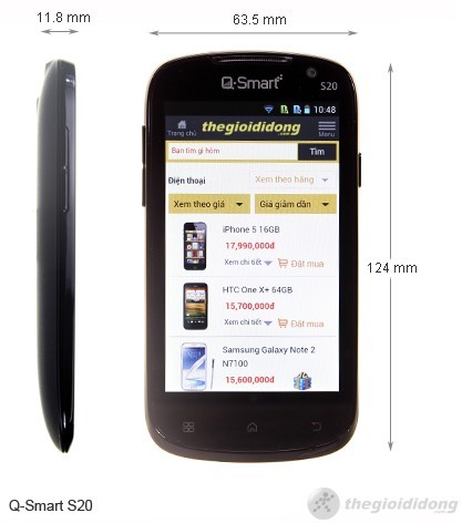 Q-Smart S20 | Smartphone Android 2 sim, giá rẻ - dienmayxanh.com
