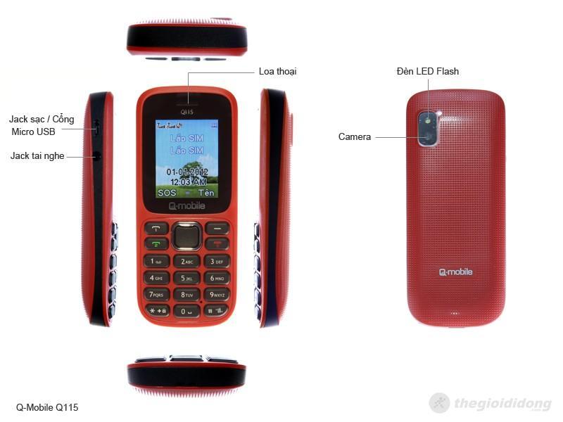 Q-Mobile Q115 | Điện thoại 2 sim giá rẻ - Thegioididong.com